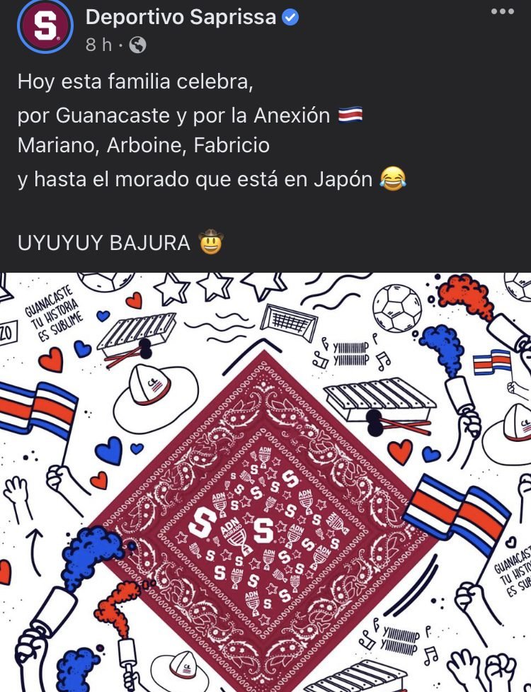 Equipos de Costa Rica celebran la Anexión de Nicoya