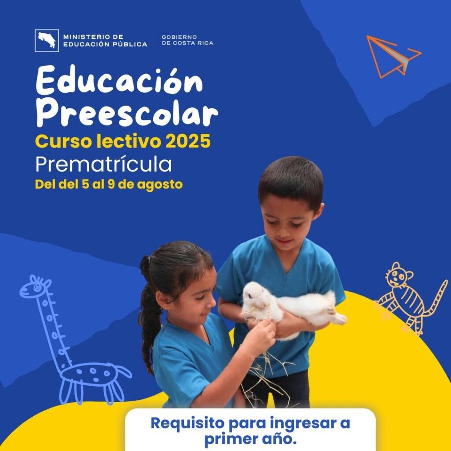 MEP habilita prematrícula para primera infancia, primer grado y séptimo año